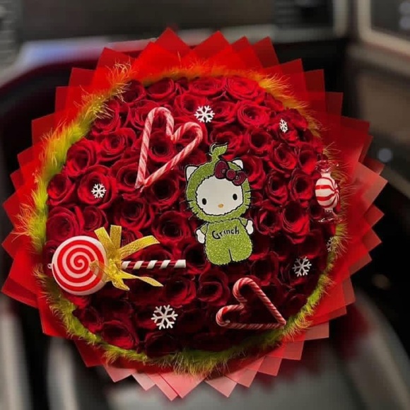The Grinch | Other | Eternal Red Rose Bouquet With Hello Kitty Grinch ...